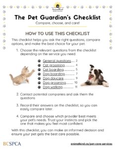 2025-The Pet Guardian’s Checklist | AnimalKind